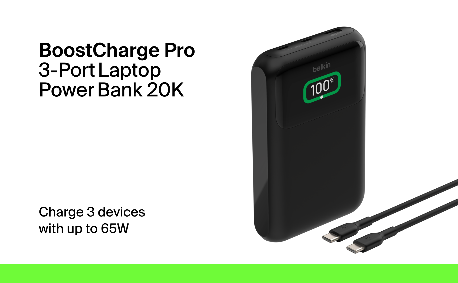 Belkin BoostCharge Pro 3埠筆記簿型電腦移動電源20K (BPB020BTBK) 原裝行貨 – 生活用品、家庭小電